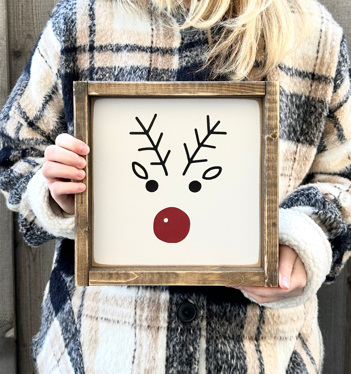 Rudolph Itty Bitty Wood Sign – Little Wood Bird Design Co.