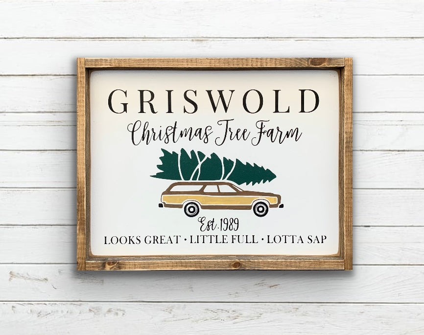 Griswold Tree Farm - Wood Sign – Little Wood Bird Design Co.