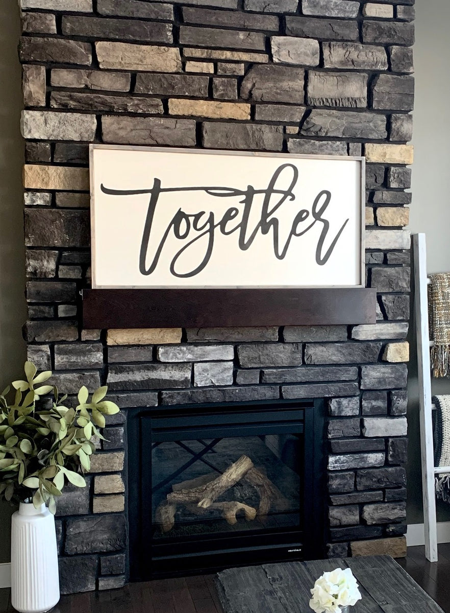 Together (Large) - Wood Sign – Little Wood Bird Design Co.